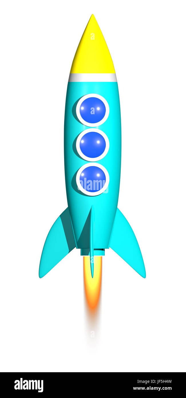 Rocket 3D render Stock Photo - Alamy