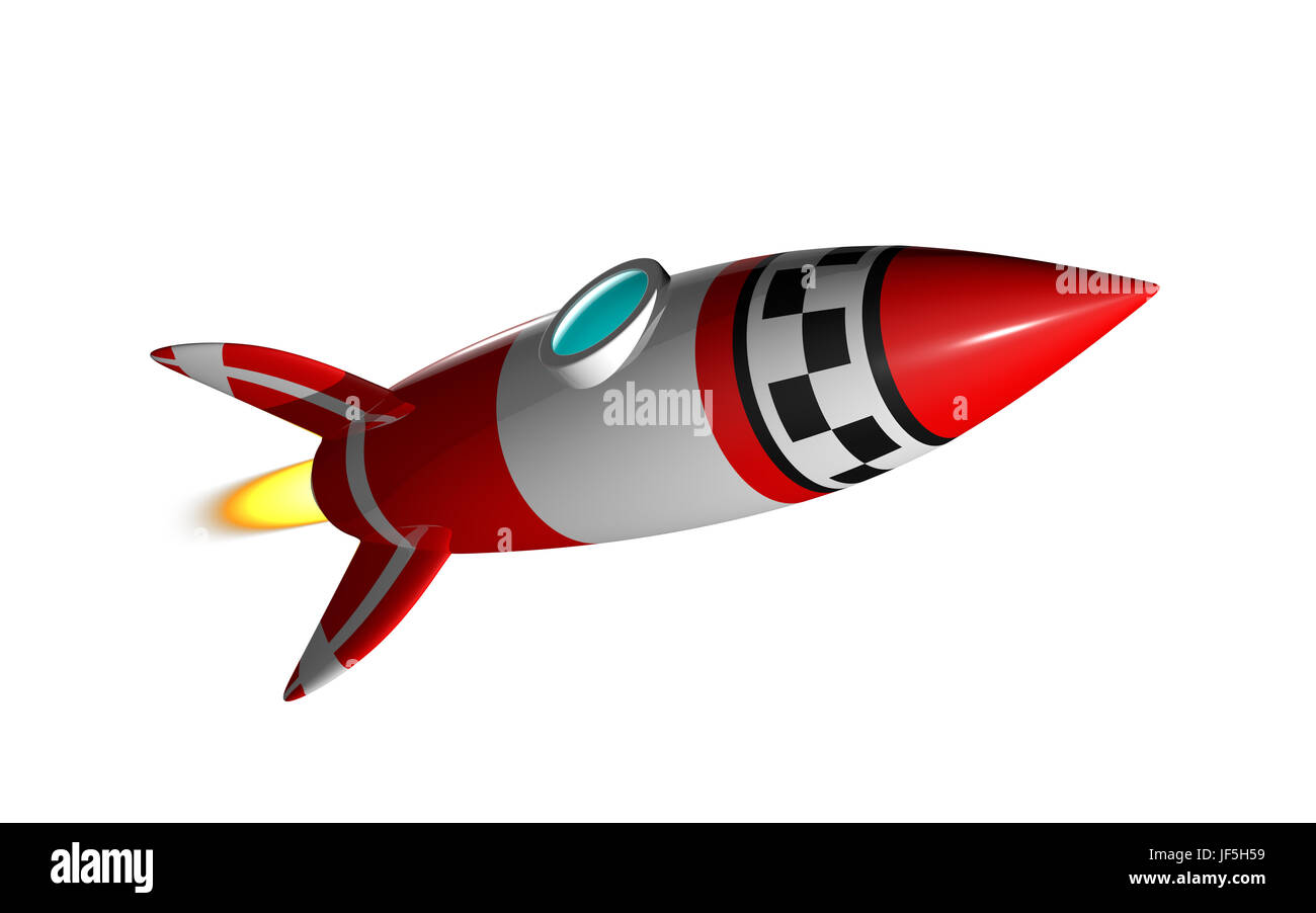 Rocket 3D render Stock Photo - Alamy
