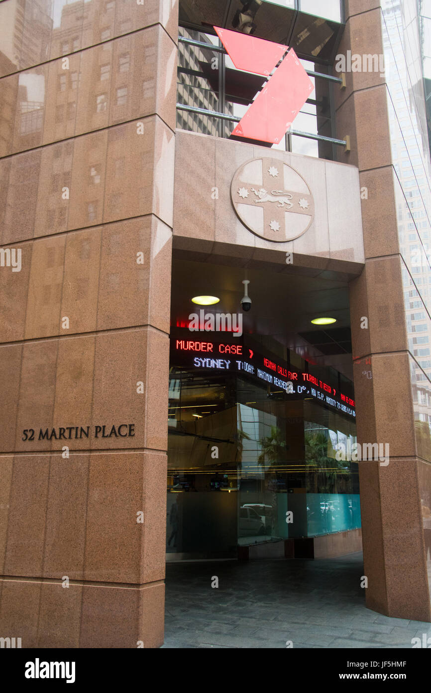 TV Network "Channel 7" Studios - 52 Martin Place, Sydney, Australia ...