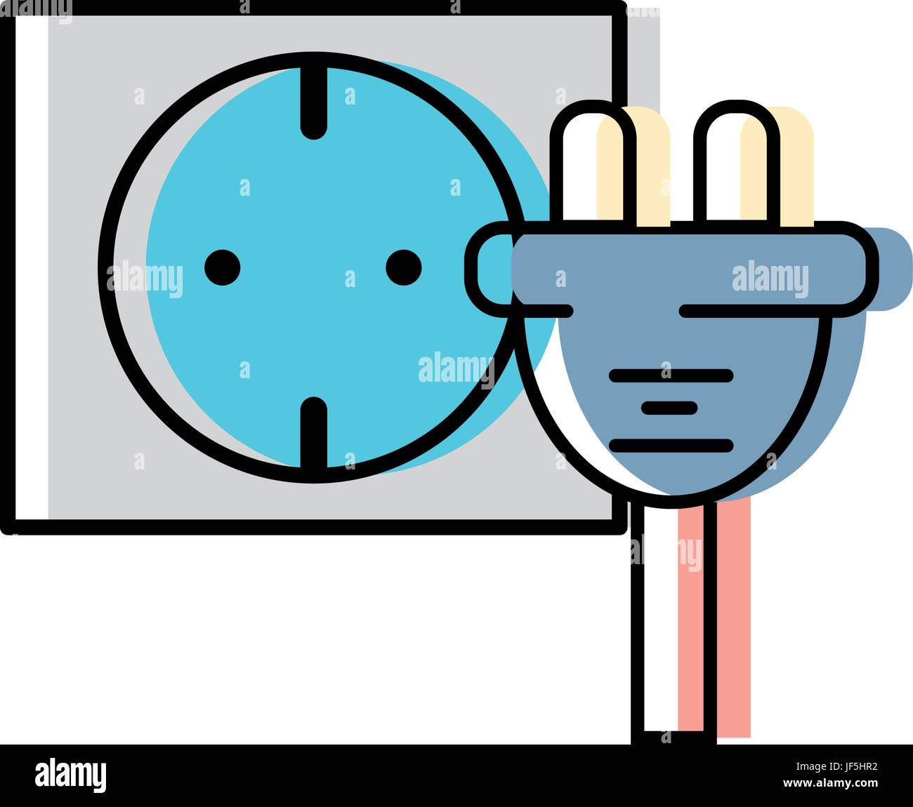 power cable to electronic connect energy Stock Vector Image & Art - Alamy