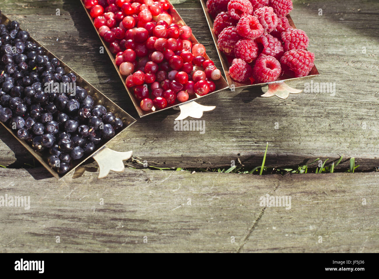 Red and black raspberry and blueberry Stock Photo - Alamy