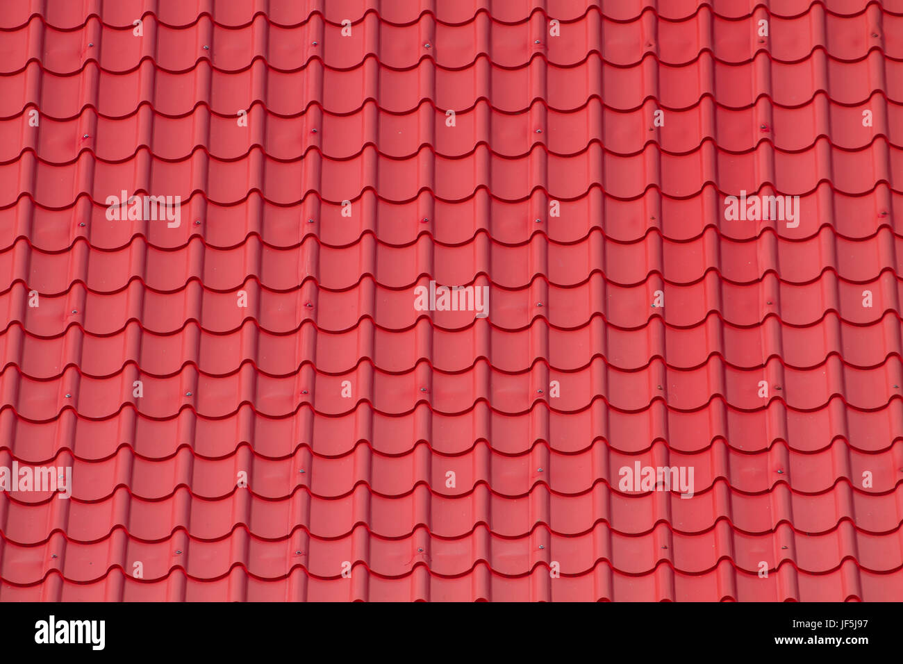 Pattern Red corrugated tile element of roof Stock Photo - Alamy