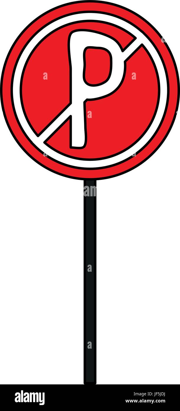 parking prohibited sign vector illustration Stock Vector Image & Art ...