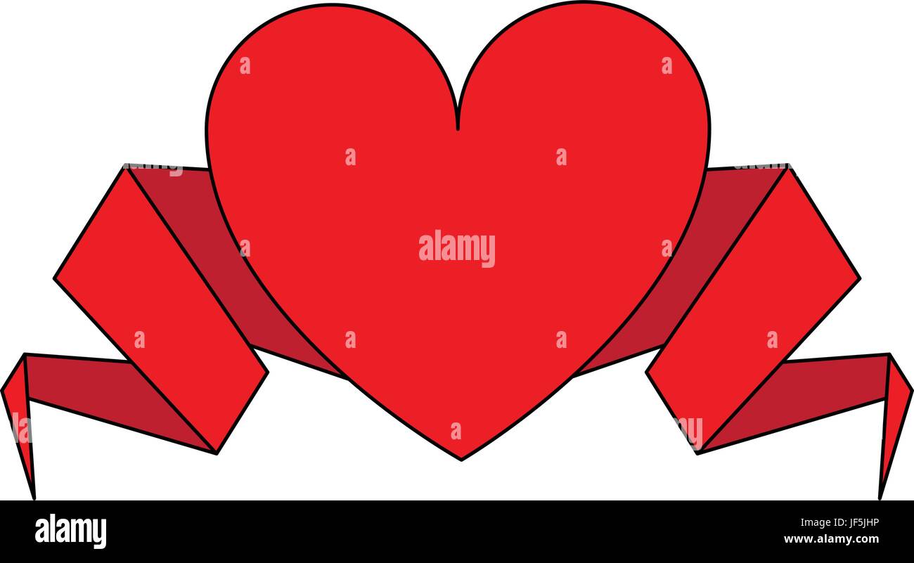 origami heart vector illustration Stock Vector Image & Art - Alamy