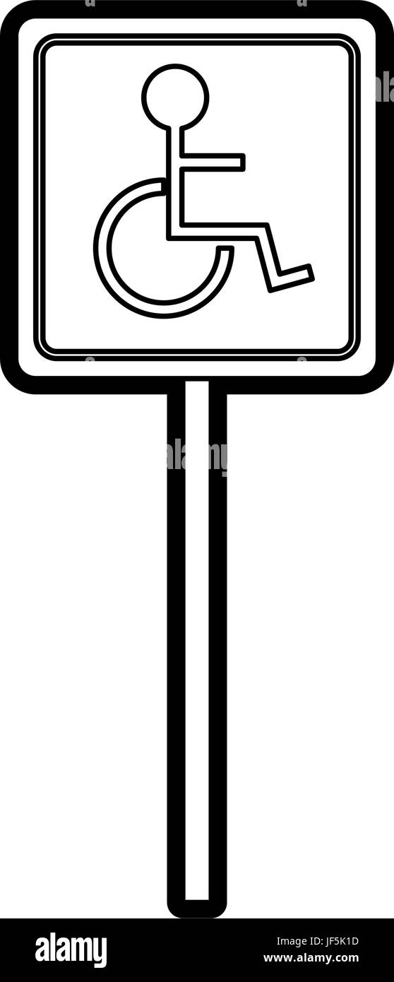 wheelchair street sign vector illustration Stock Vector Image & Art - Alamy