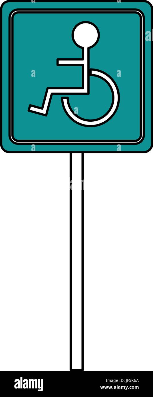 wheelchair street sign vector illustration Stock Vector Image & Art - Alamy