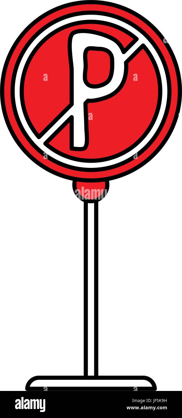 no parking sign vector illustration Stock Vector Image & Art - Alamy
