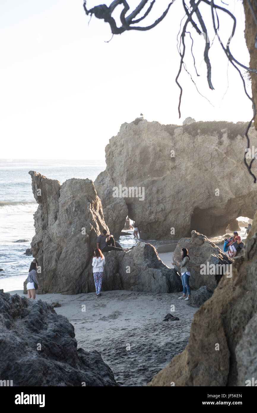 Couples on the beach in malibu hi-res stock photography and images - Alamy