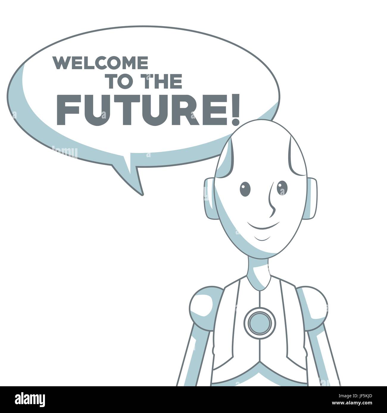 white background with silhouette color sections shading of human robot ...