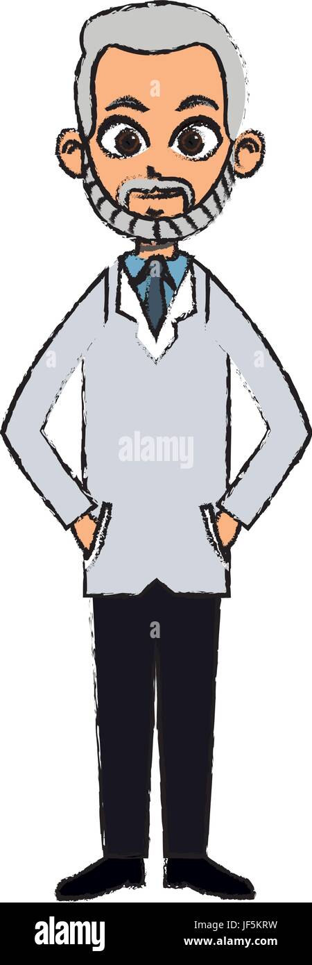 drawing portrait doctor man character standing Stock Vector Image & Art ...