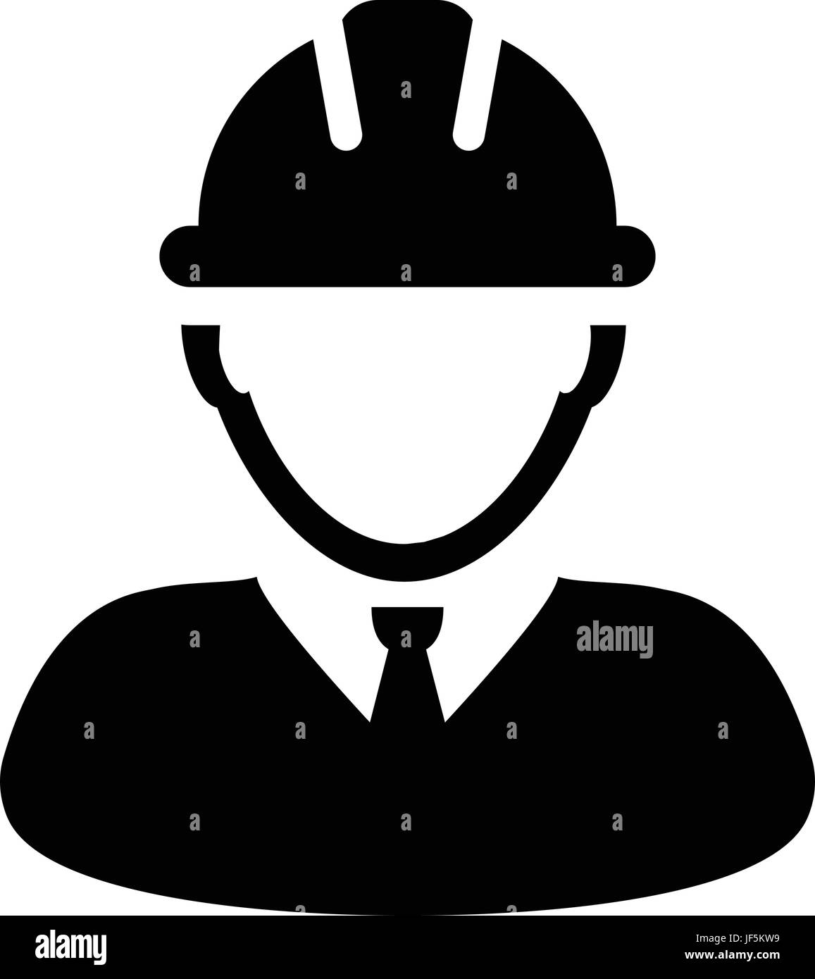 Construction Worker Icon Vector Person Profile Avatar in Glyph ...