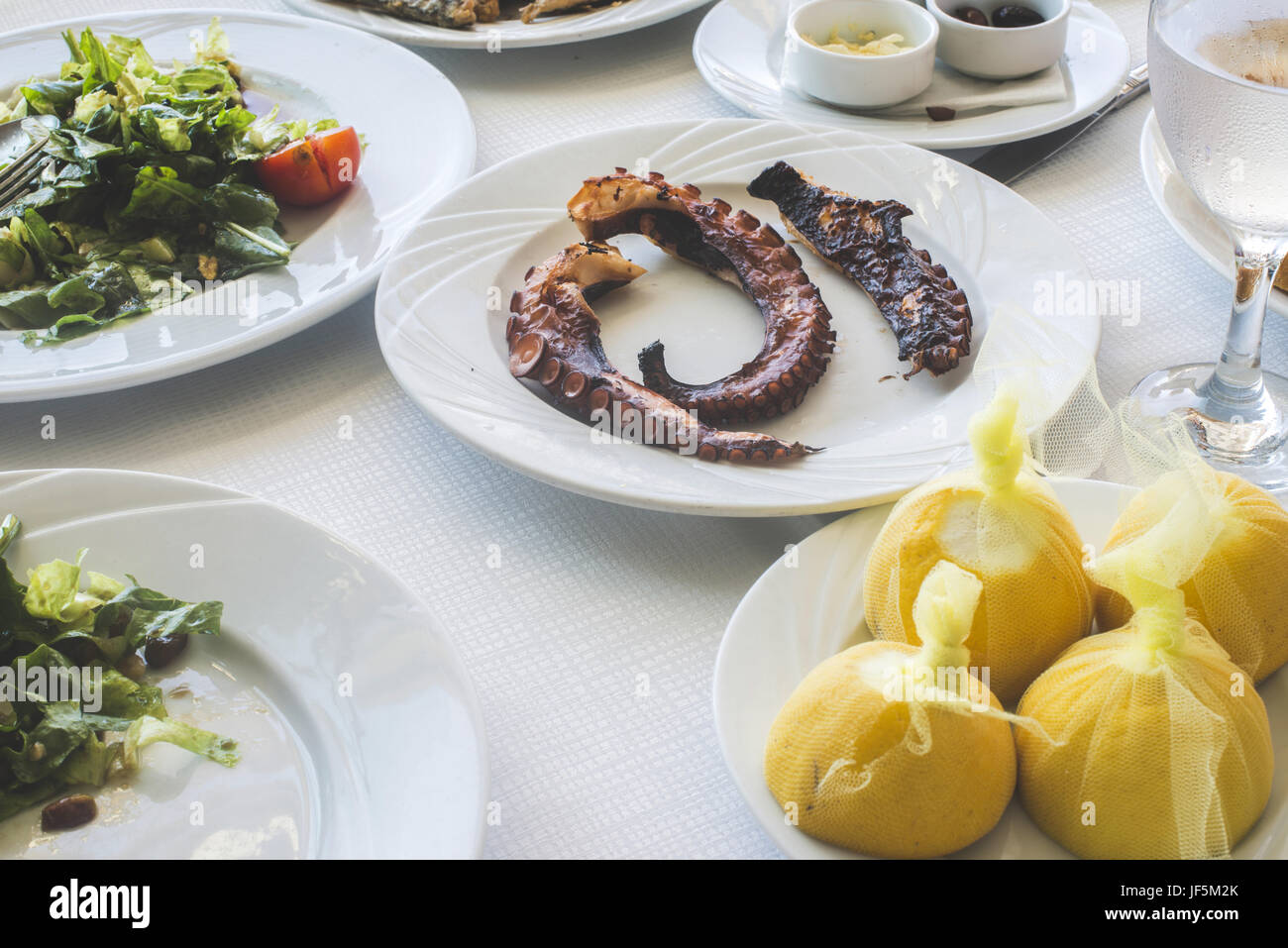 Octopus in a Greek restaurant Stock Photo - Alamy