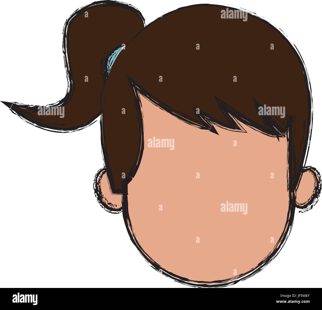 cartoon girl faceless avatar female Stock Vector Image & Art - Alamy