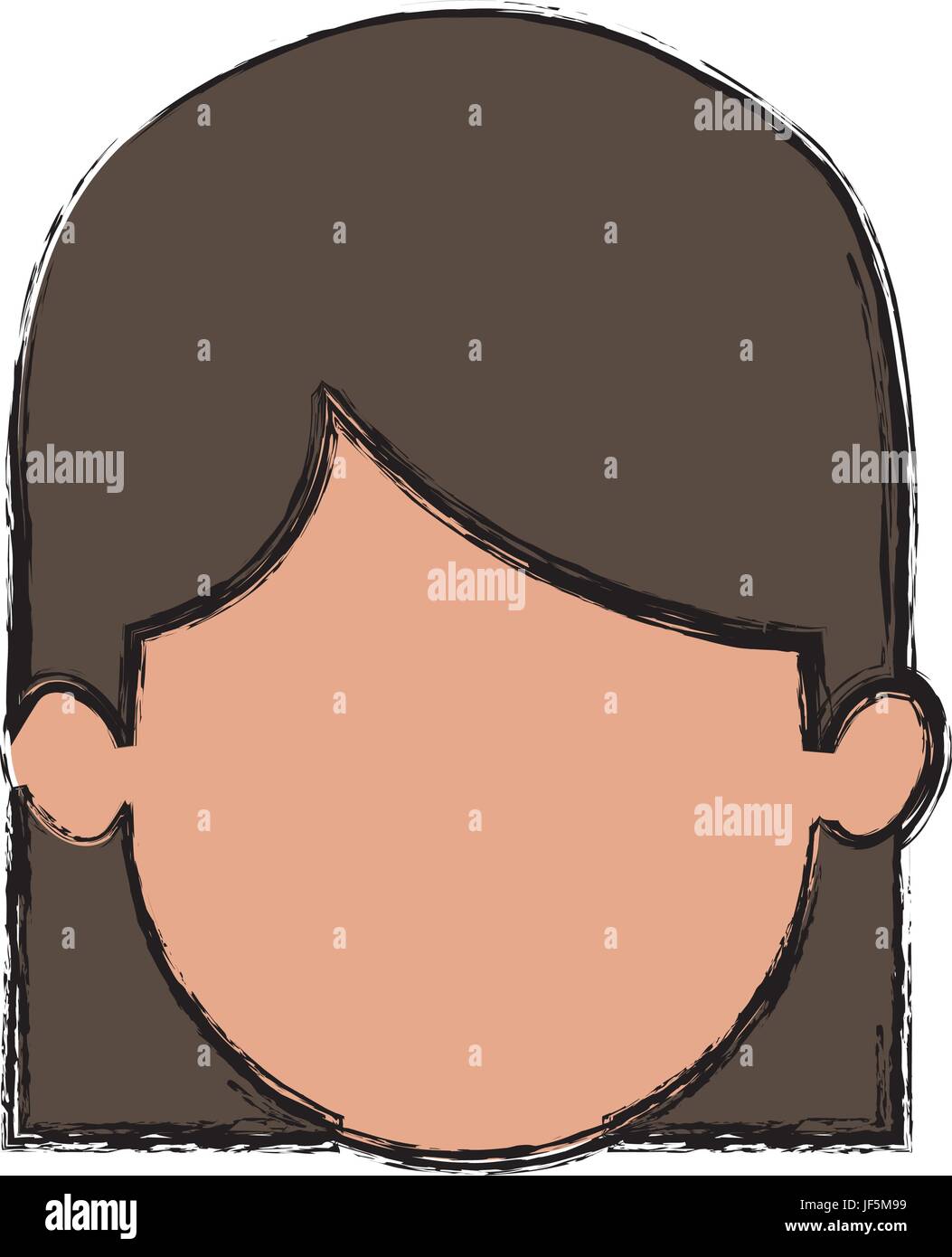 Cartoon girl faceless avatar female hi-res stock photography and images ...