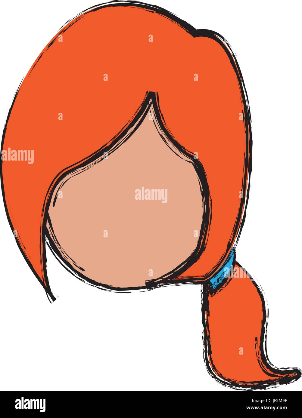 cartoon girl faceless avatar female Stock Vector Image & Art - Alamy