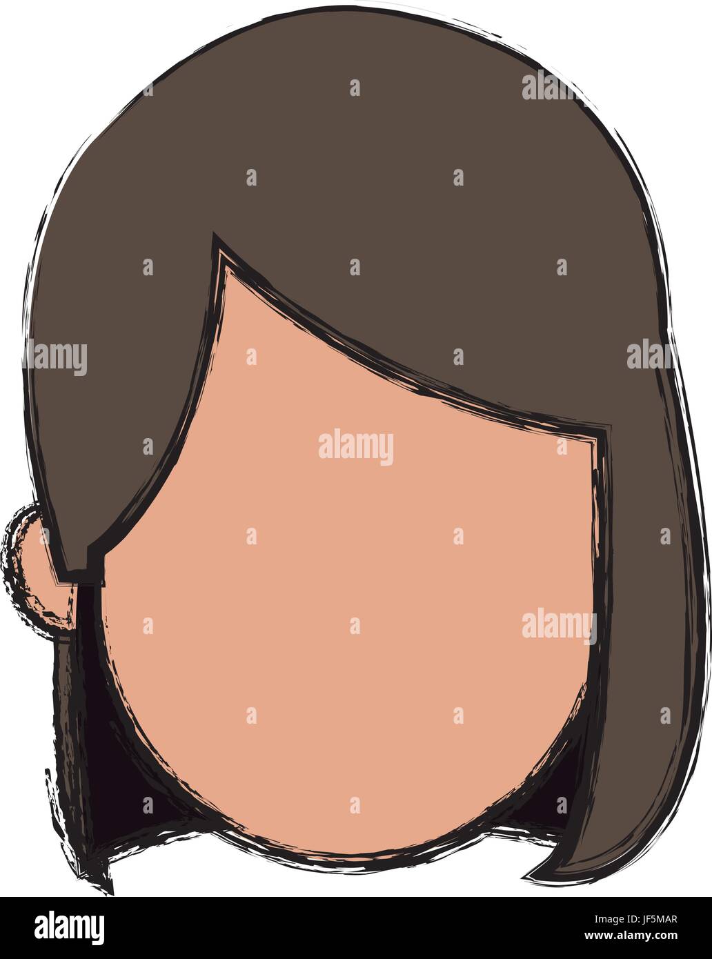 Cartoon girl faceless avatar female hi-res stock photography and images ...