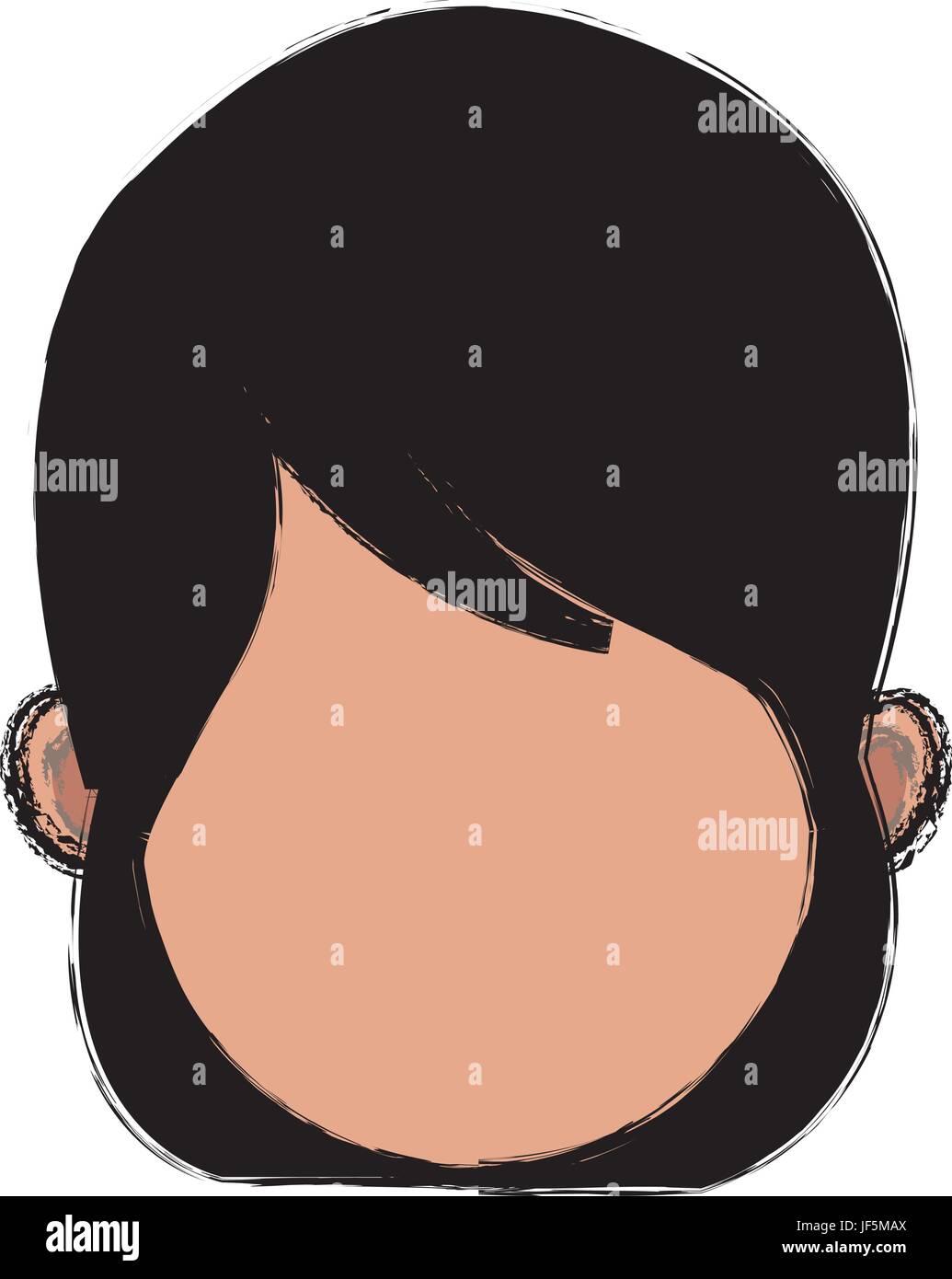 Cartoon girl faceless avatar female hi-res stock photography and images ...