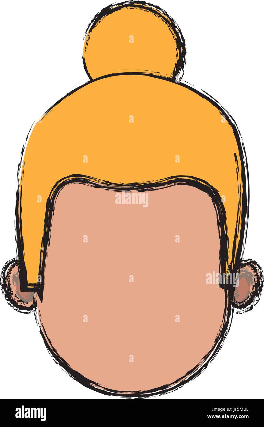 cartoon girl faceless avatar female Stock Vector Image & Art - Alamy