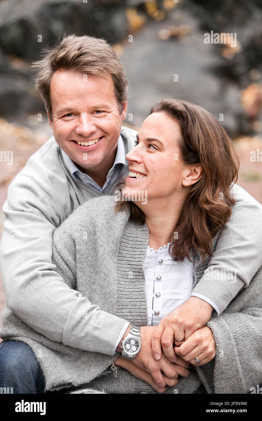 Smiling couple together Stock Photo - Alamy