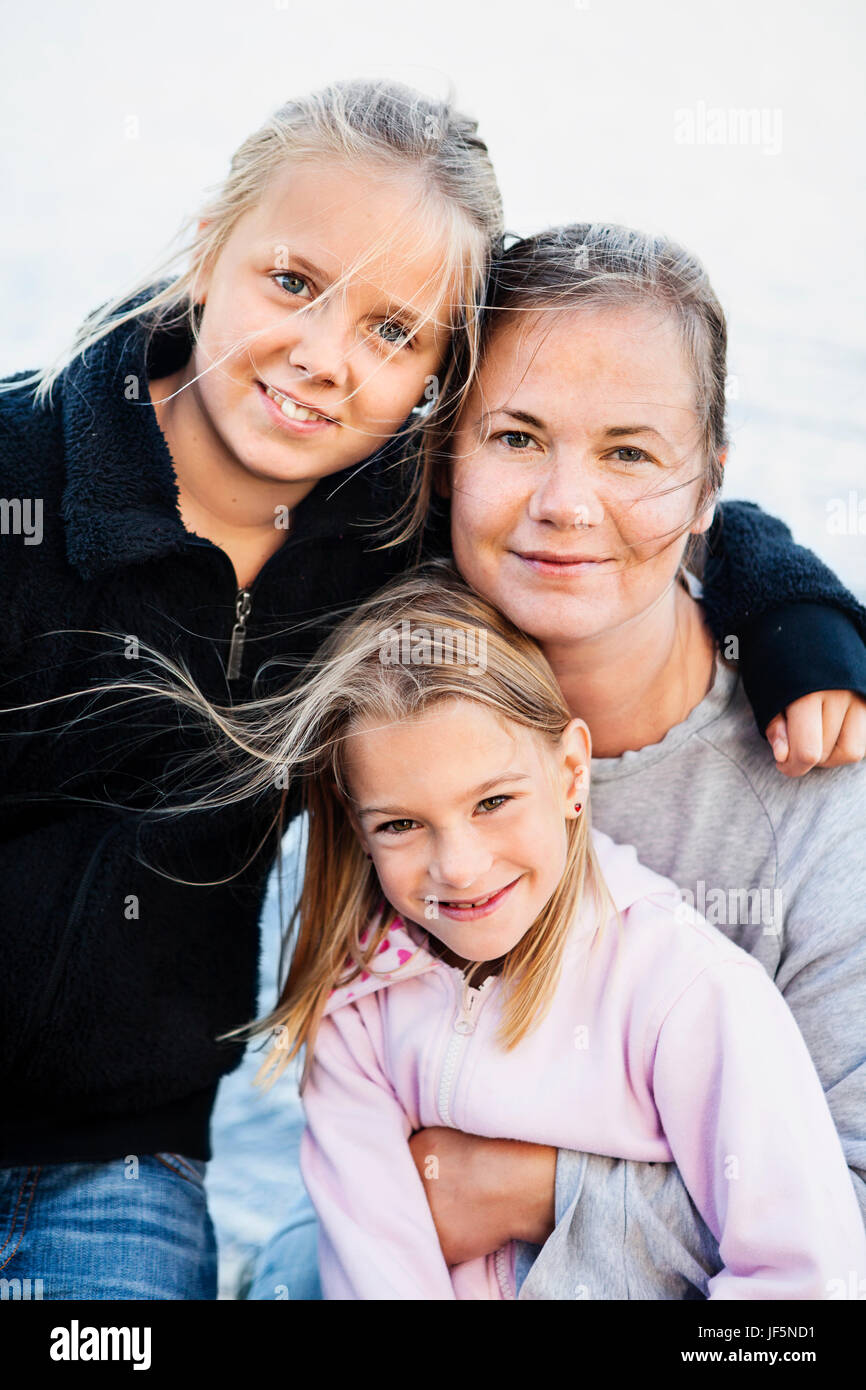 Mother with daughters, portrait Stock Photo - Alamy