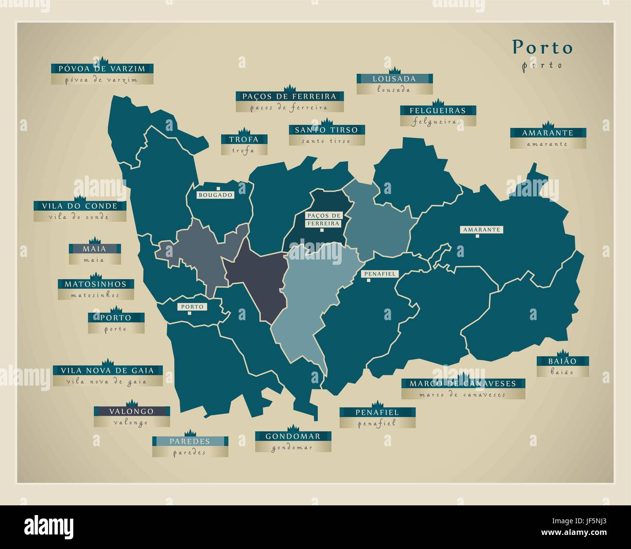 Map of penafiel hi-res stock photography and images - Alamy