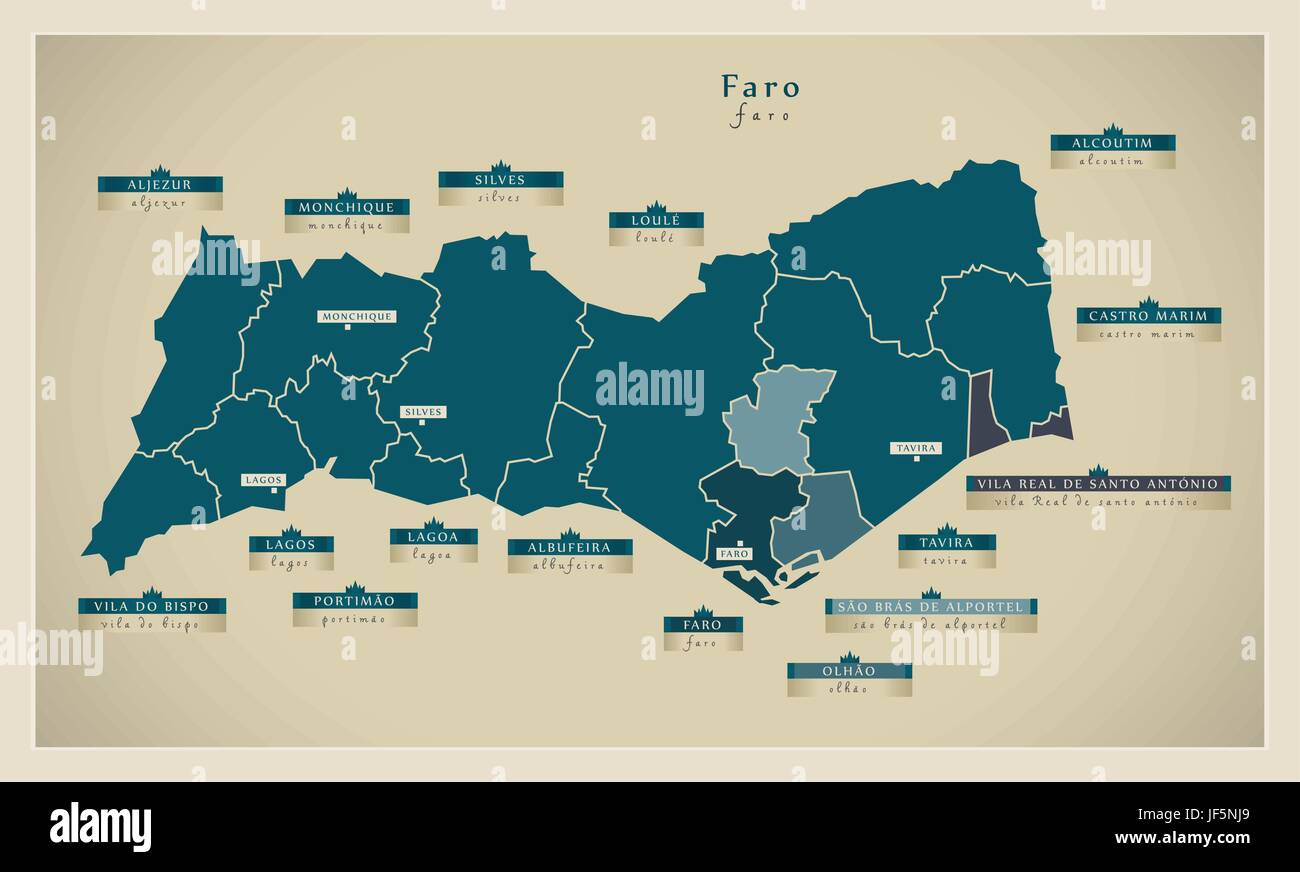 modern map - faro pt Stock Vector Image & Art - Alamy