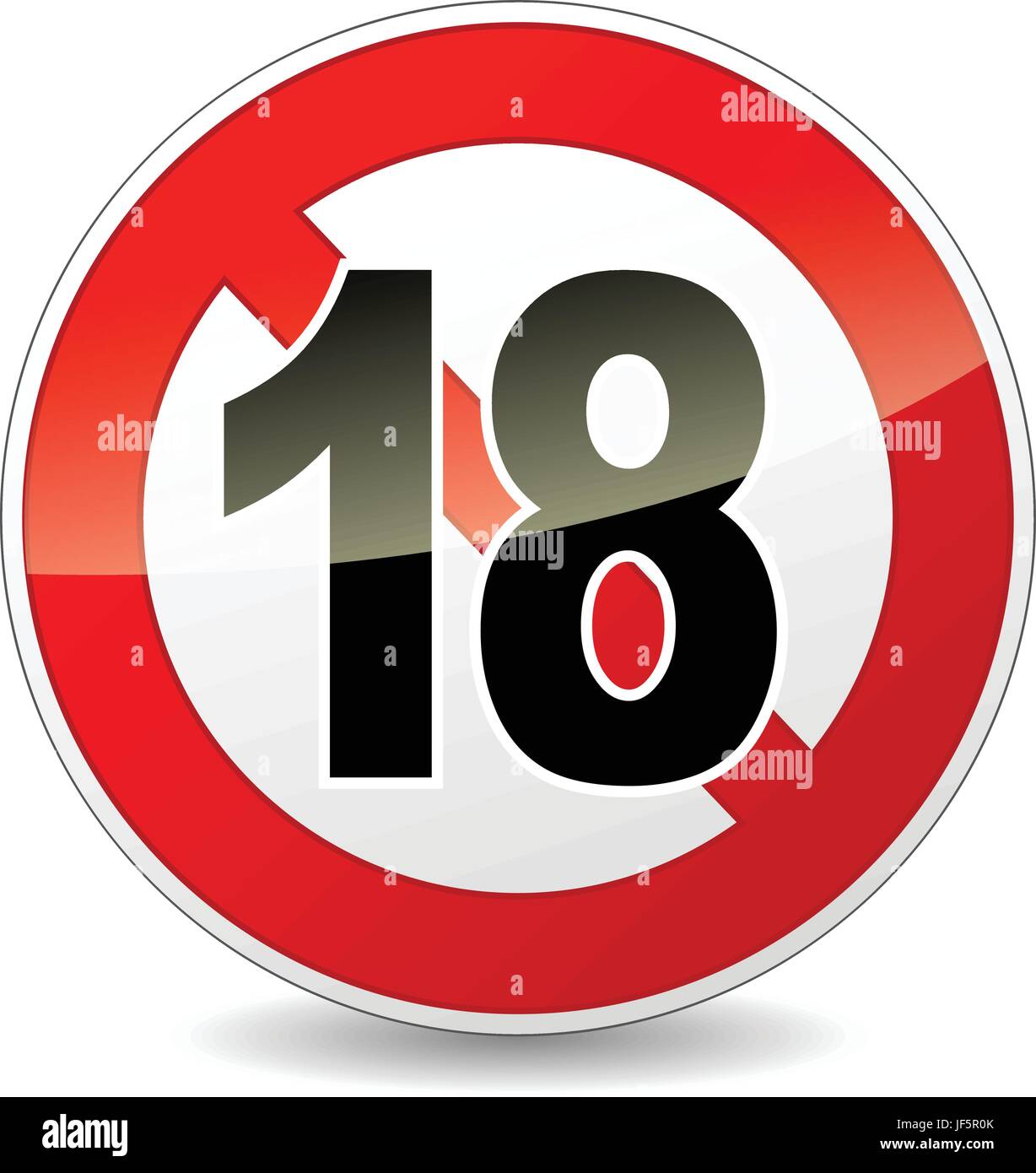 No under 18 sign' Stock Vector Images - Alamy