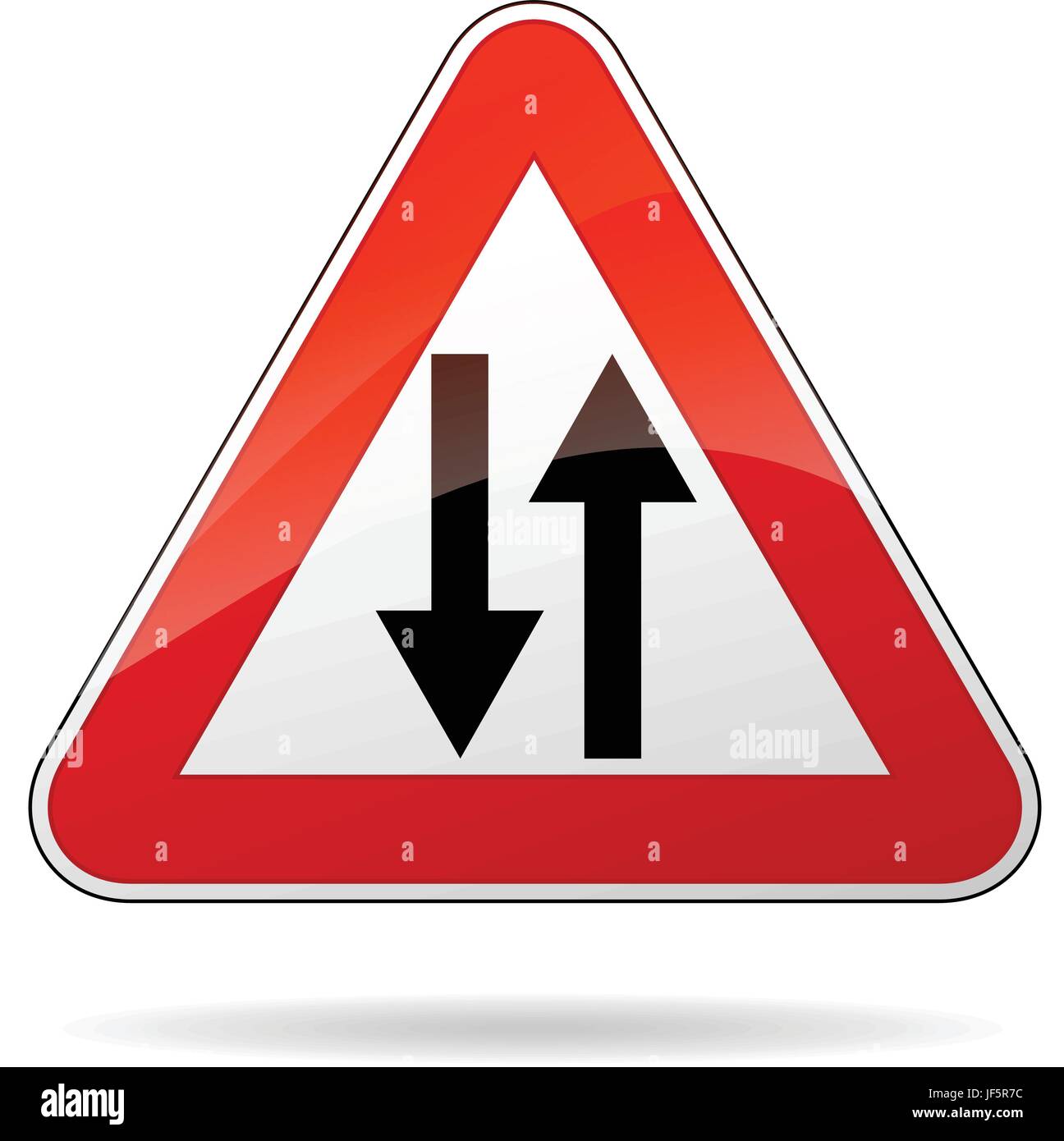 Red reflective traffic warning Stock Vector Images - Alamy