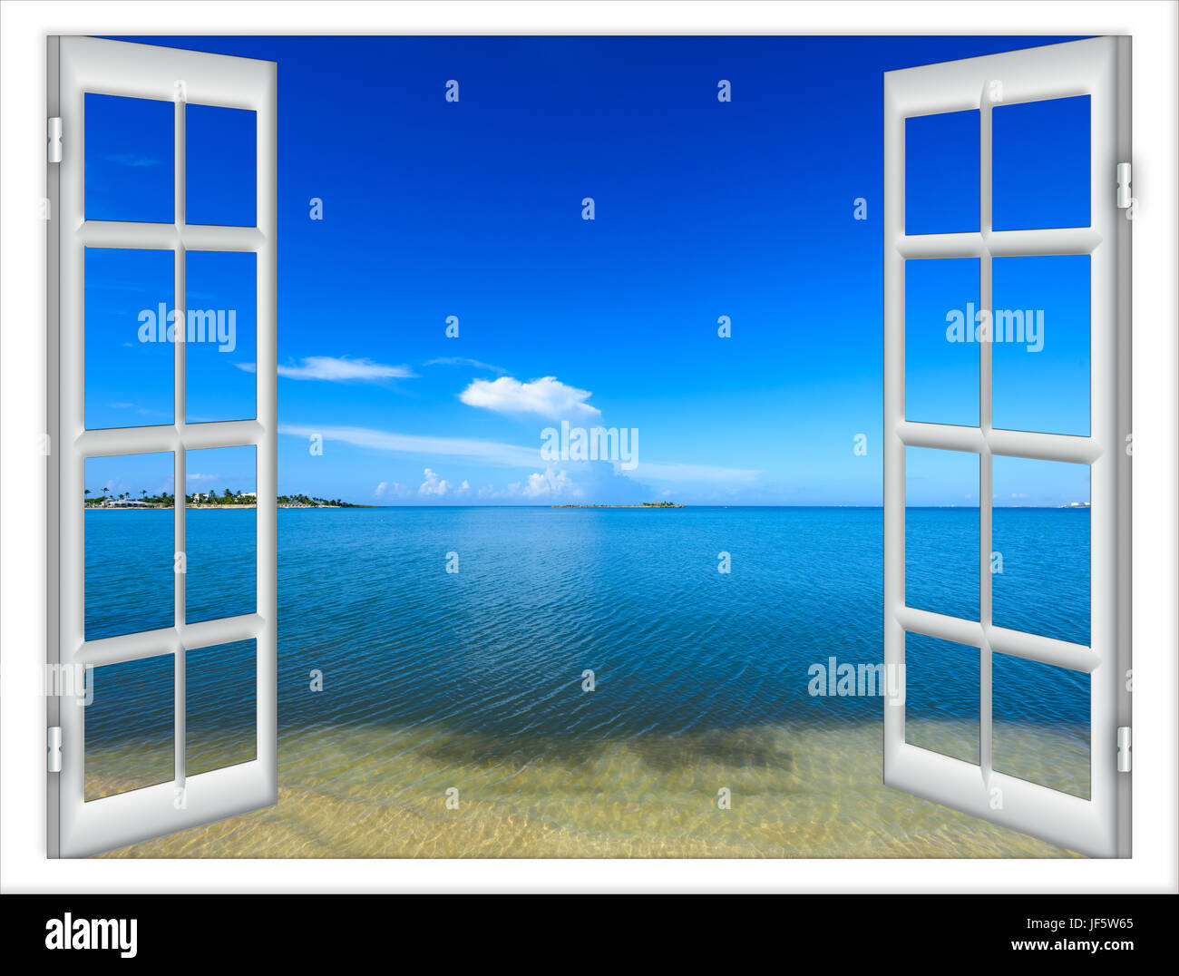 Ocean view window Stock Photo - Alamy