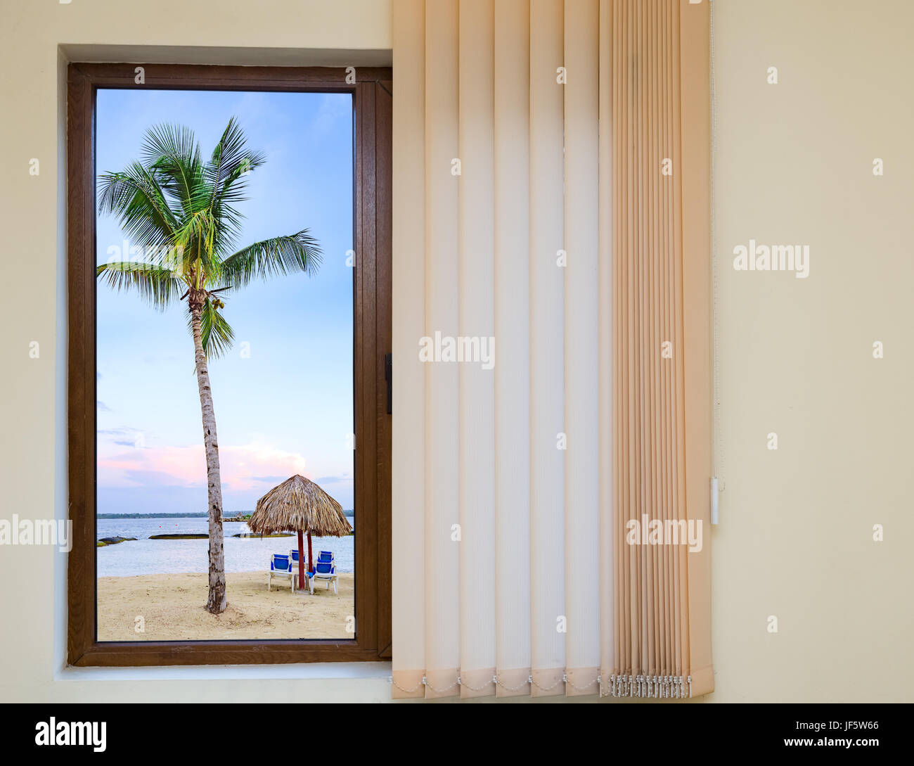 open window to the sea Stock Photo - Alamy