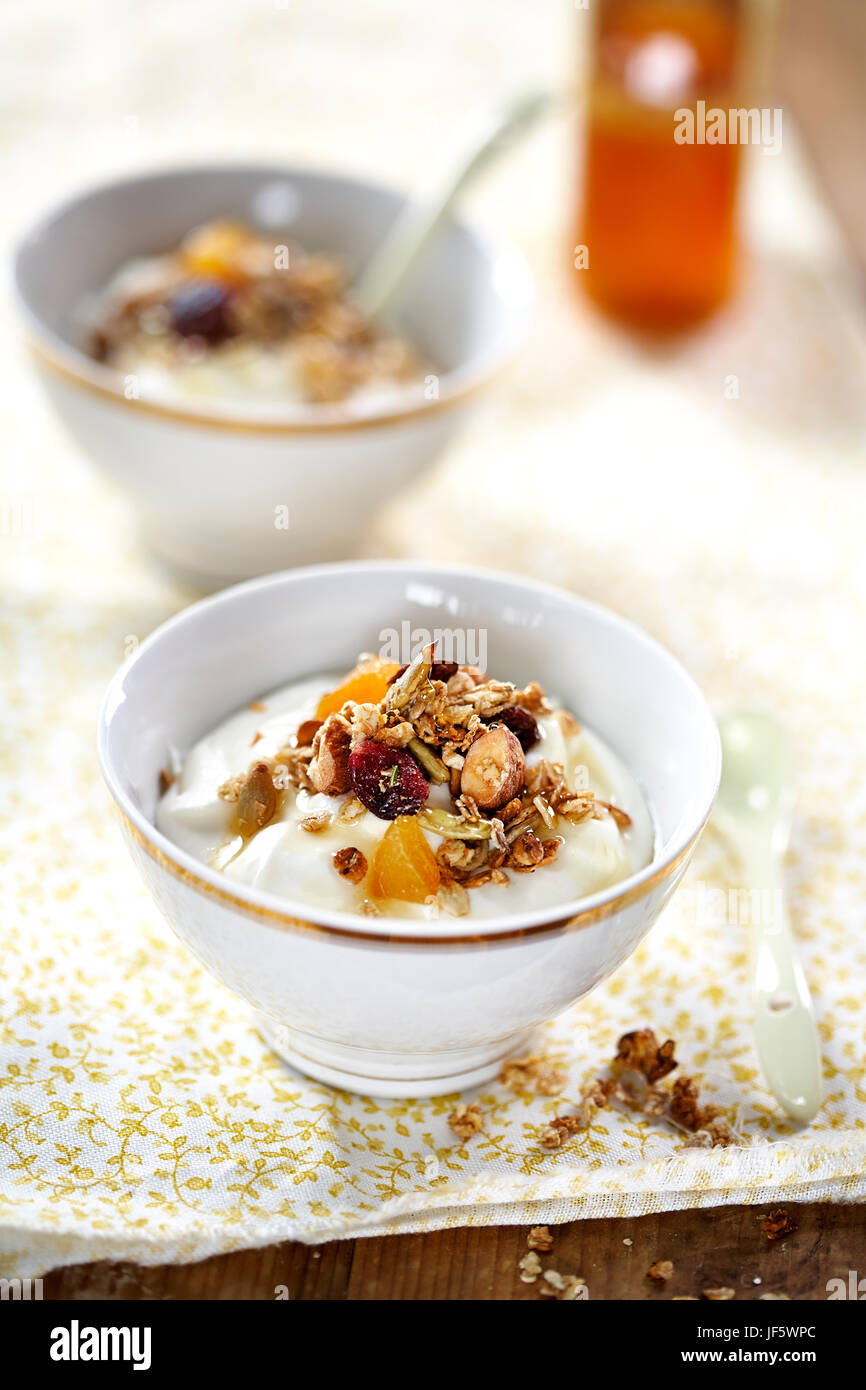 Yogurt with muesli Stock Photo - Alamy