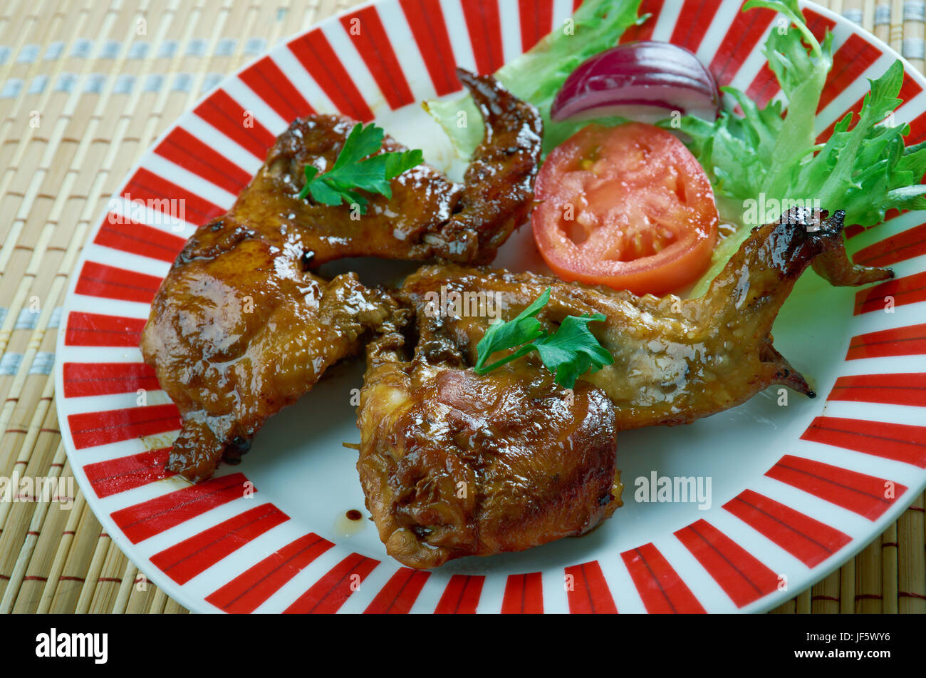 Smoked texan chicken wings hi-res stock photography and images - Alamy