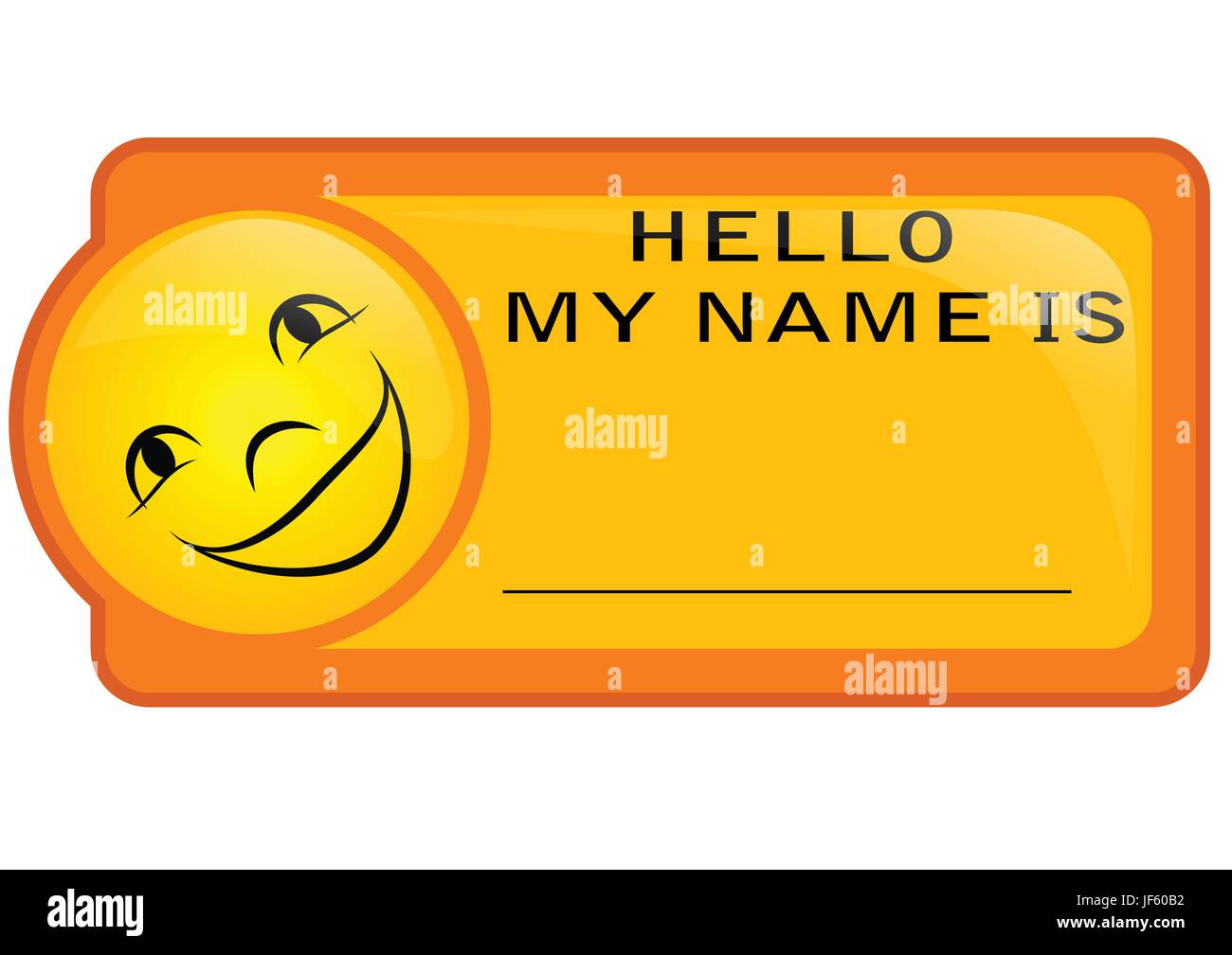 Hello my name is nametag Stock Vector Images - Alamy