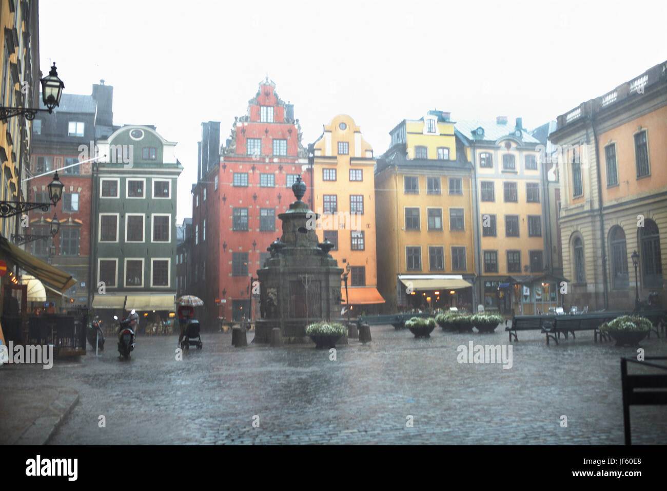 View of town square Stock Photo - Alamy