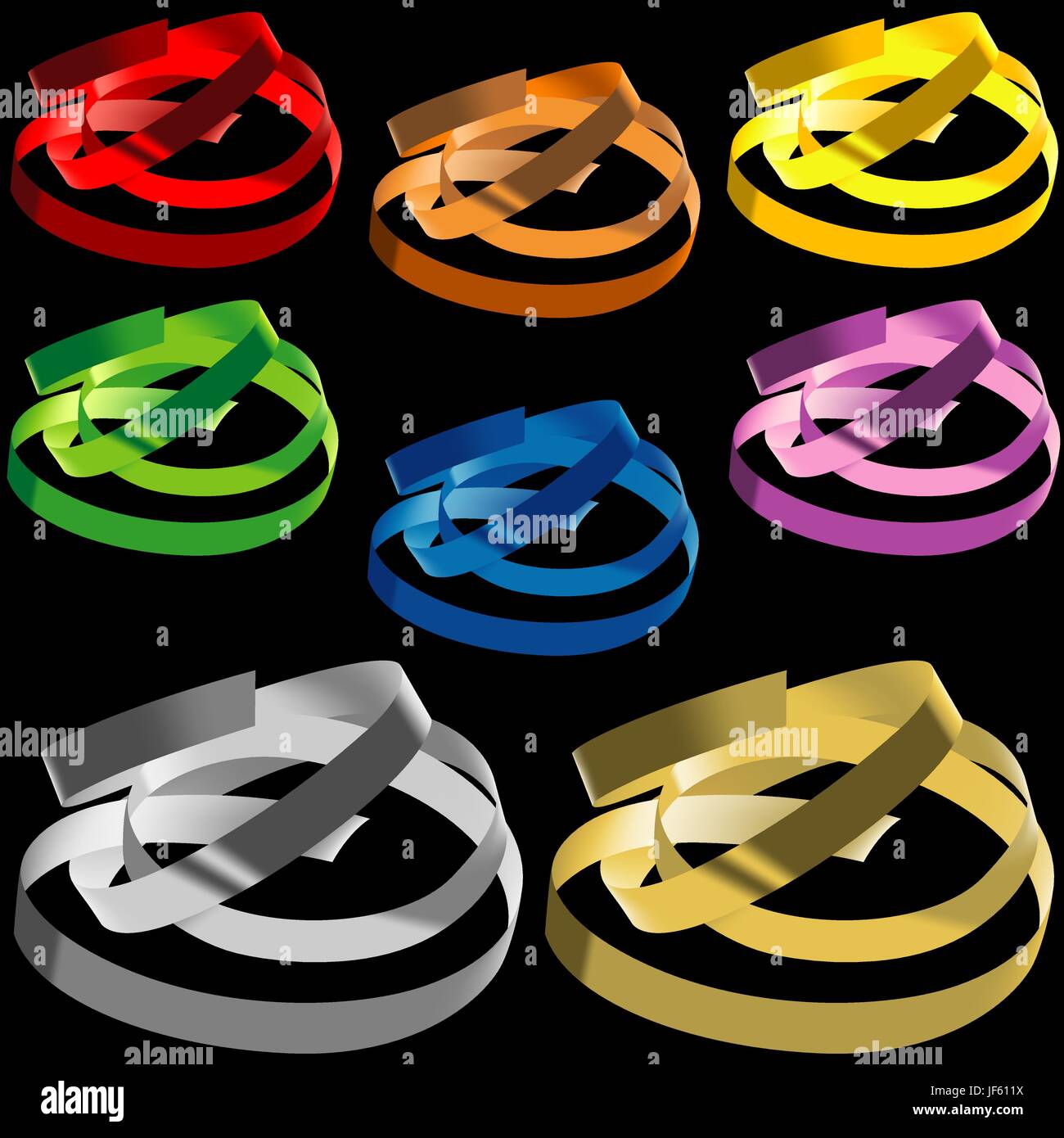 metallic, colored, confetti, vector, object, isolated, reflection Stock ...