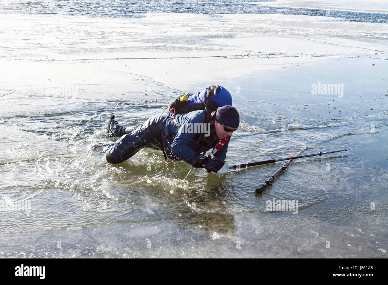Men long-distance skating Stock Photo - Alamy