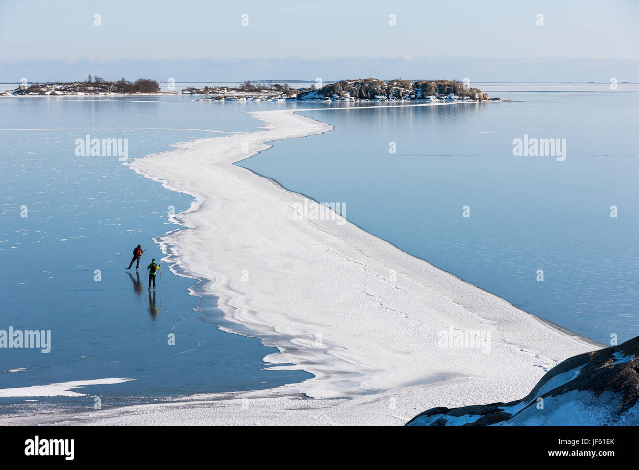 People long-distance skating Stock Photo - Alamy