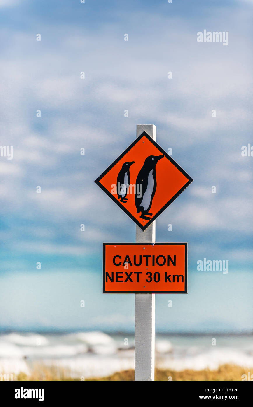 Penguin road sign hi-res stock photography and images - Alamy