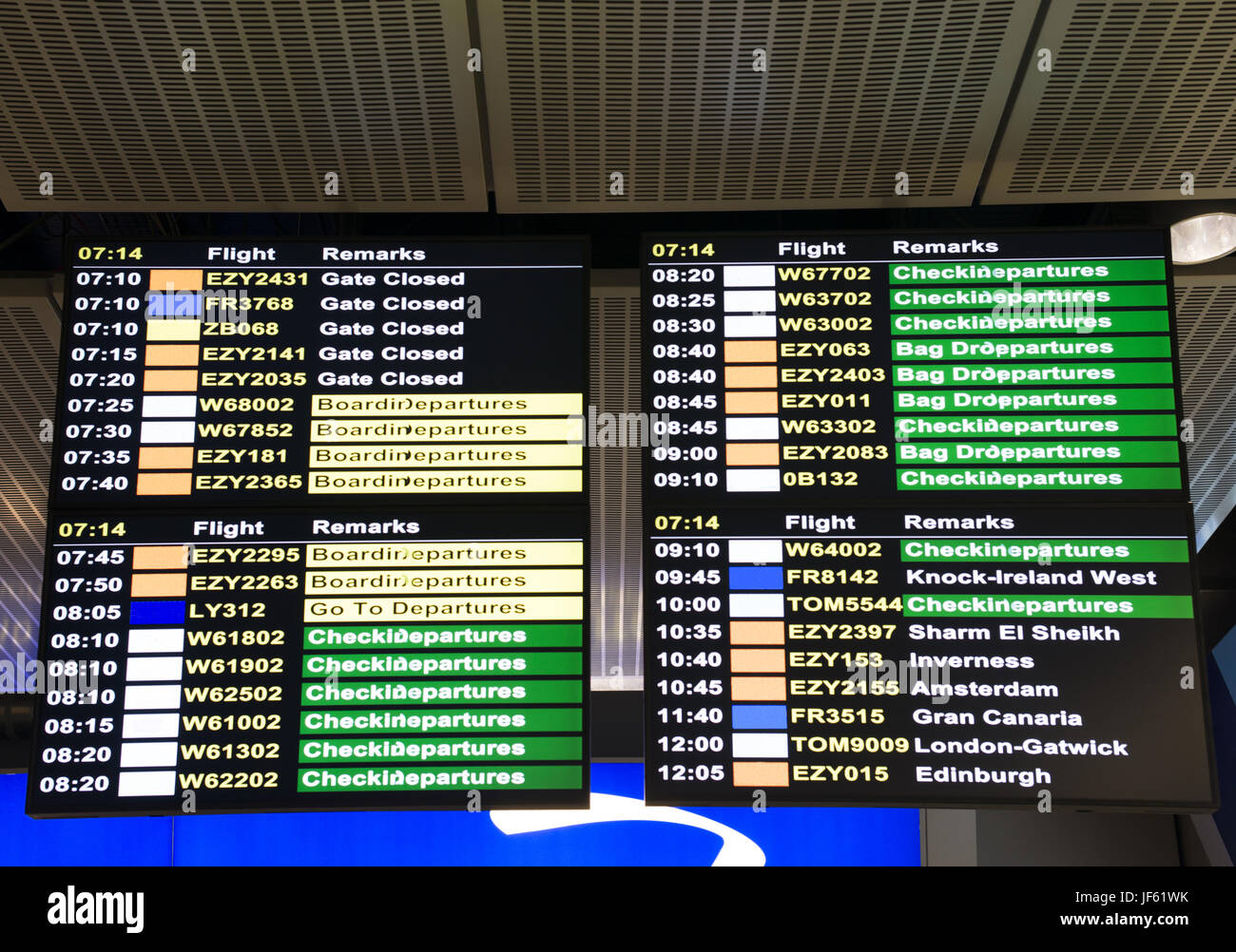 Information board at airport Stock Photo - Alamy