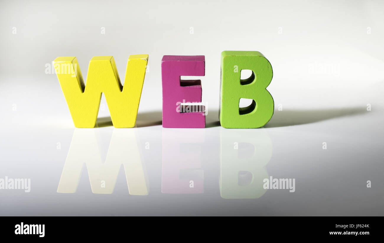 Multicolored word web made of wood Stock Photo - Alamy