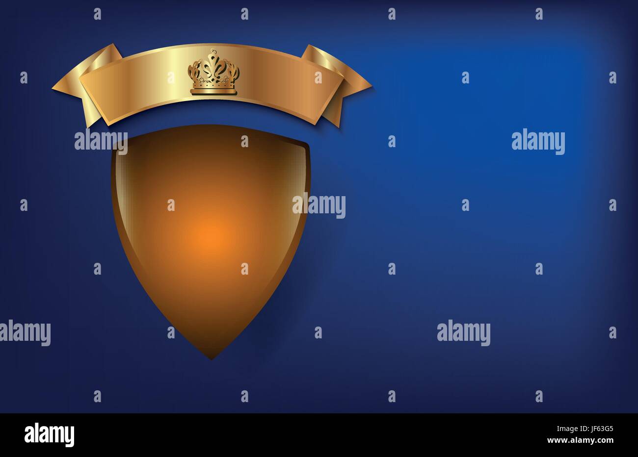 emblem, metallic, shield, gold, crown, emblem, dots, glossy, curves ...