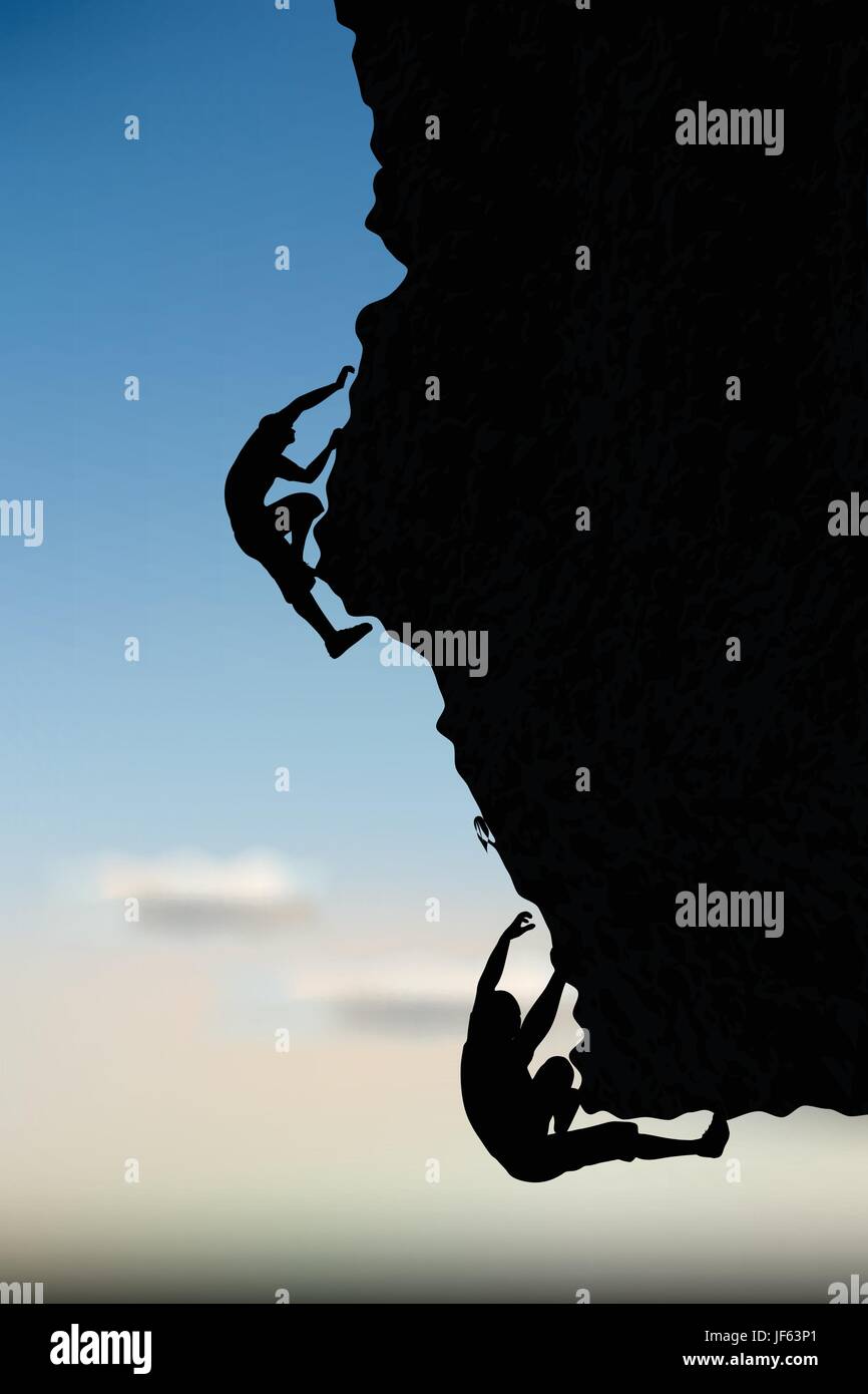Aerial rock climbing Stock Vector Images - Alamy