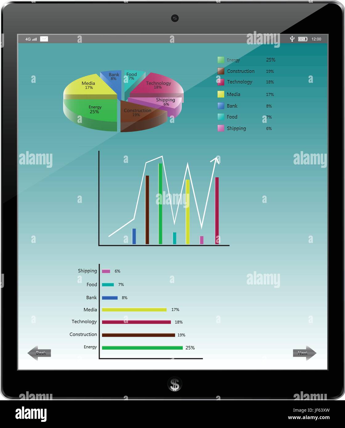 isolated, communication, technology, equipment, tablet, design, single ...