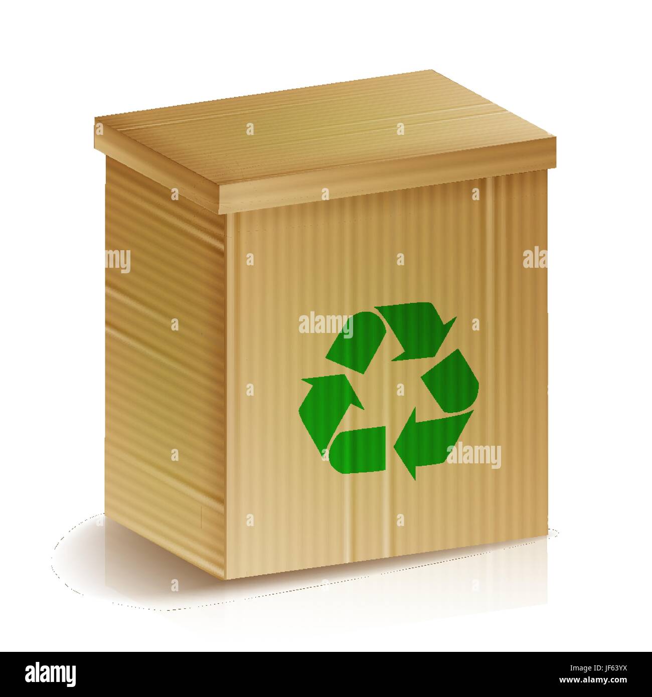 Recycle Box. Realistic Blank Ecologic Craft Package. Recycle Sign. Good ...