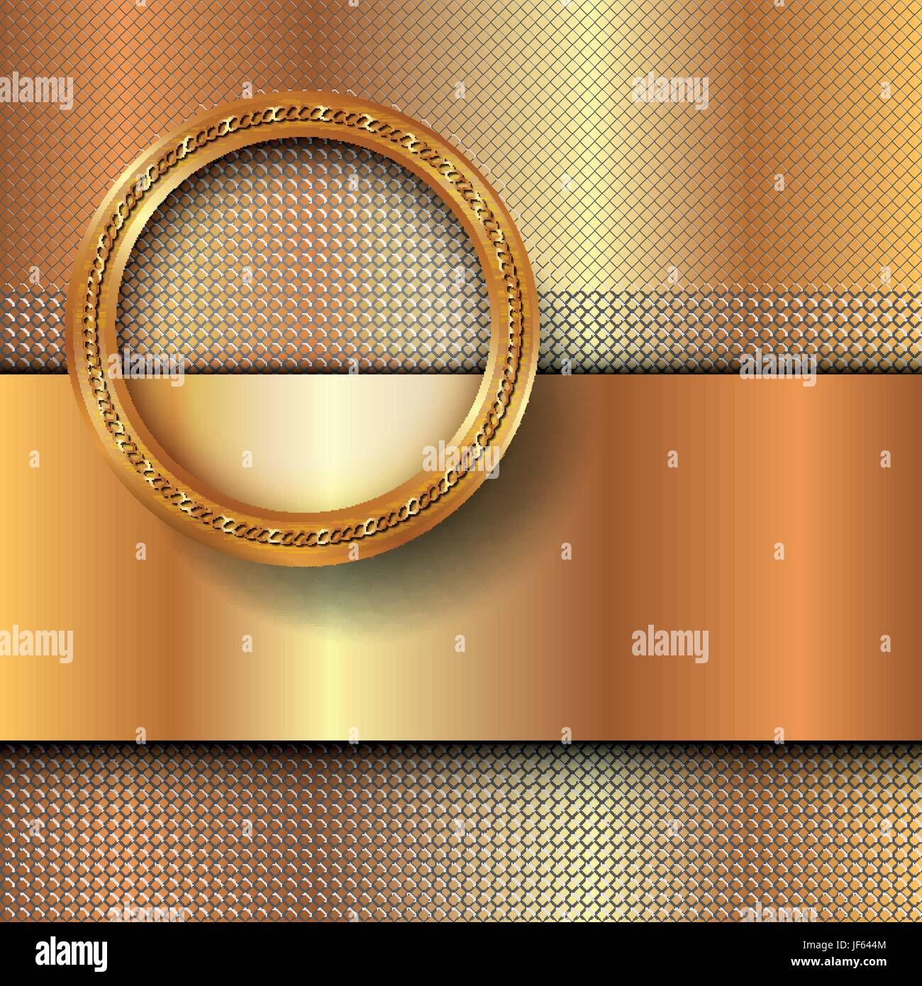 ring, square, one, circle, banner, metallic, gold, grating, grate, grid ...