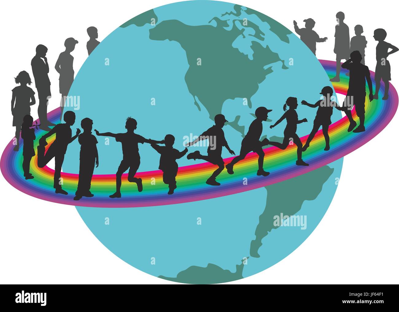 environment, enviroment, rainbow, globe, planet, earth, world ...