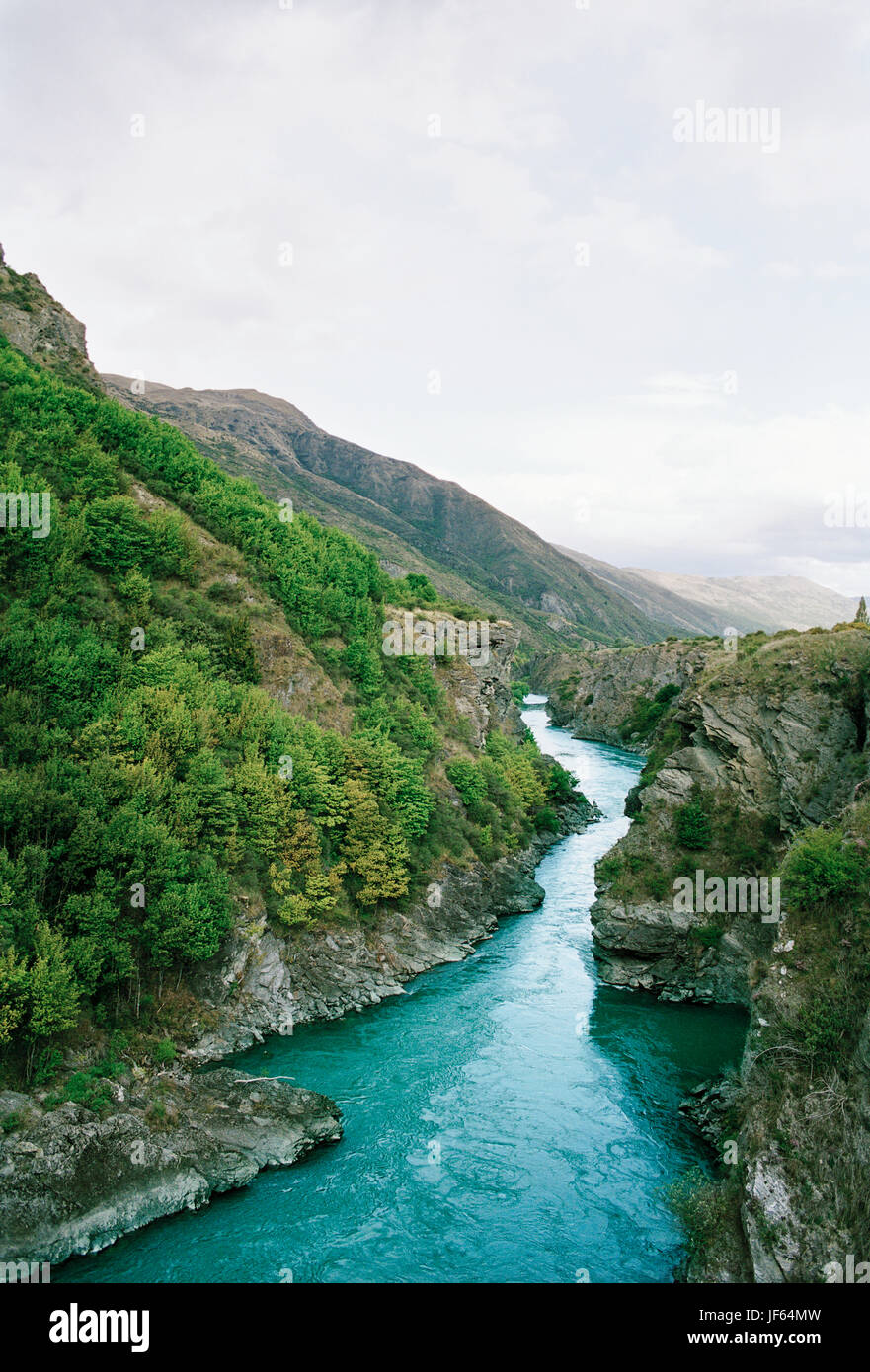 Valley with blue water Stock Photo - Alamy