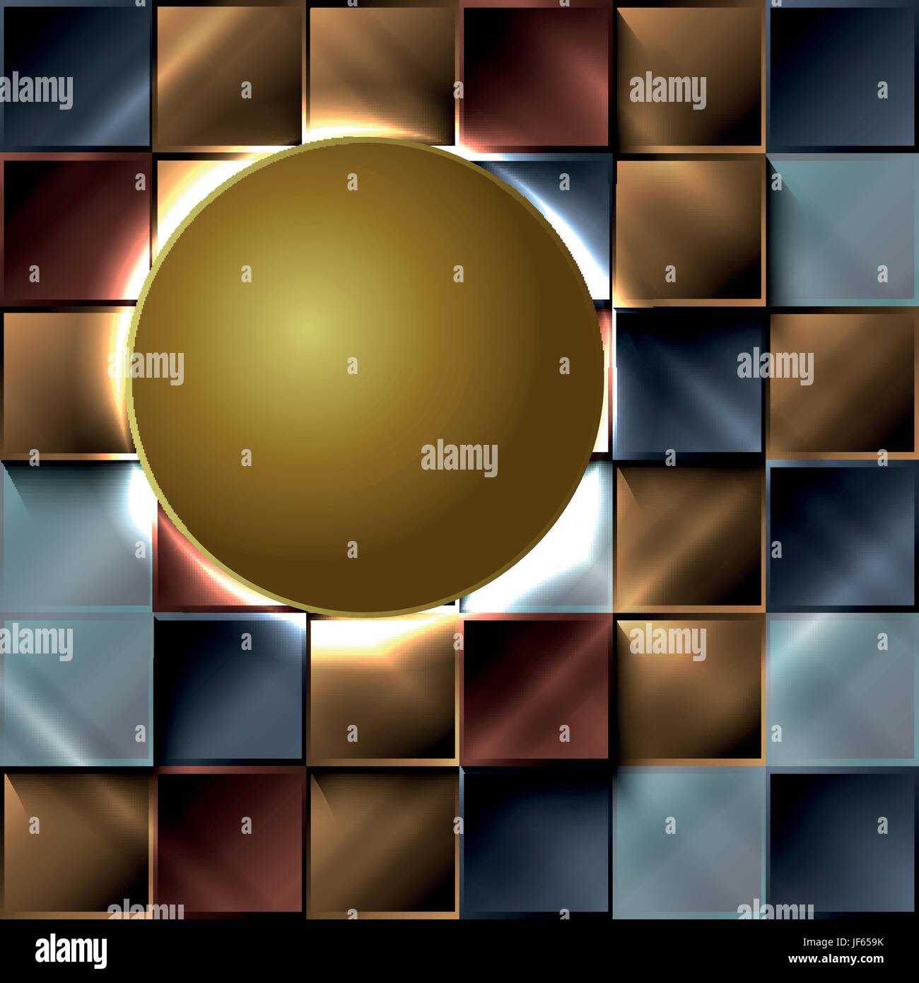 reflection, square, tiles, metallic, piece, section, segment, part ...