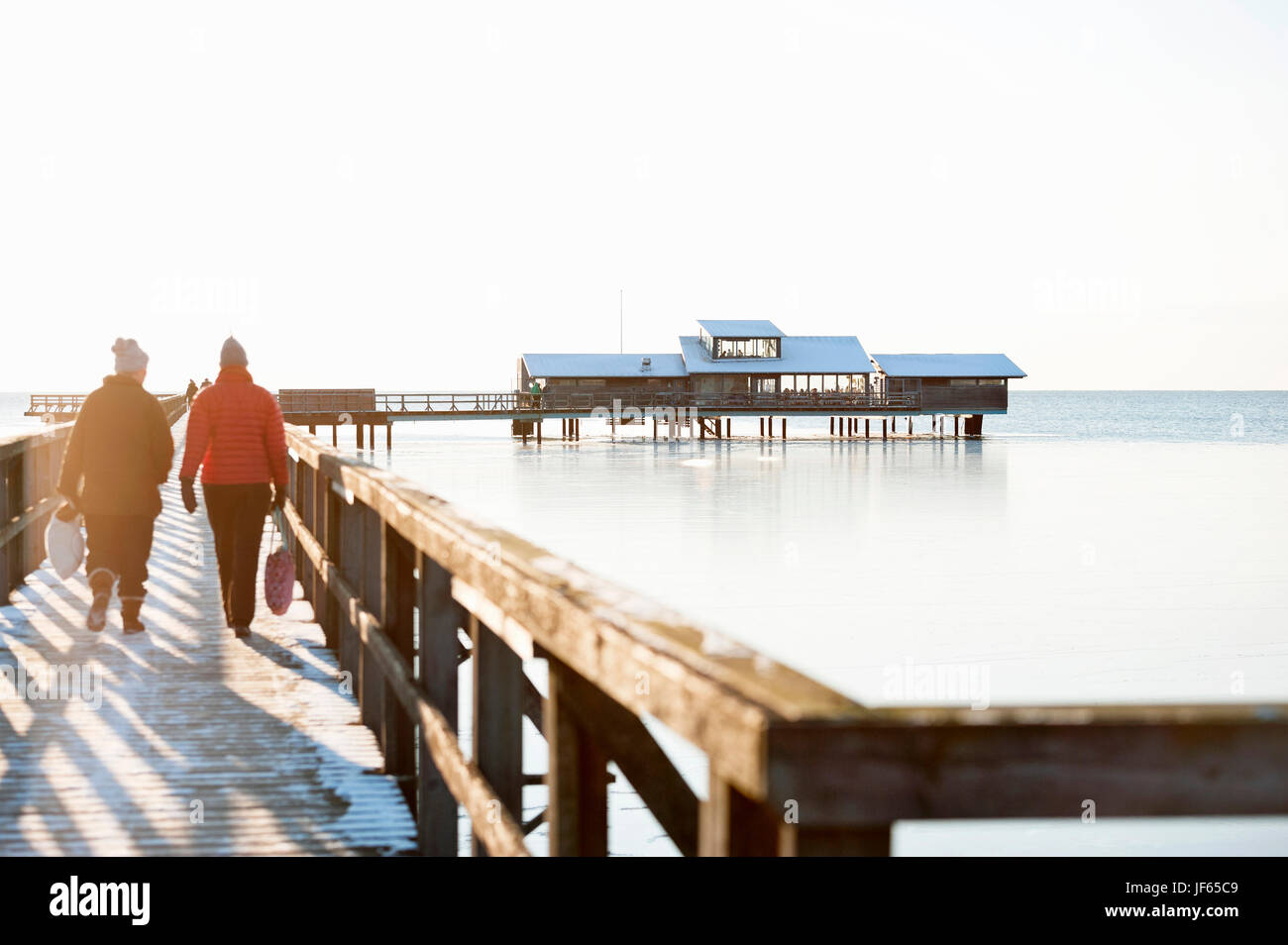 Building on jetty Stock Photo - Alamy
