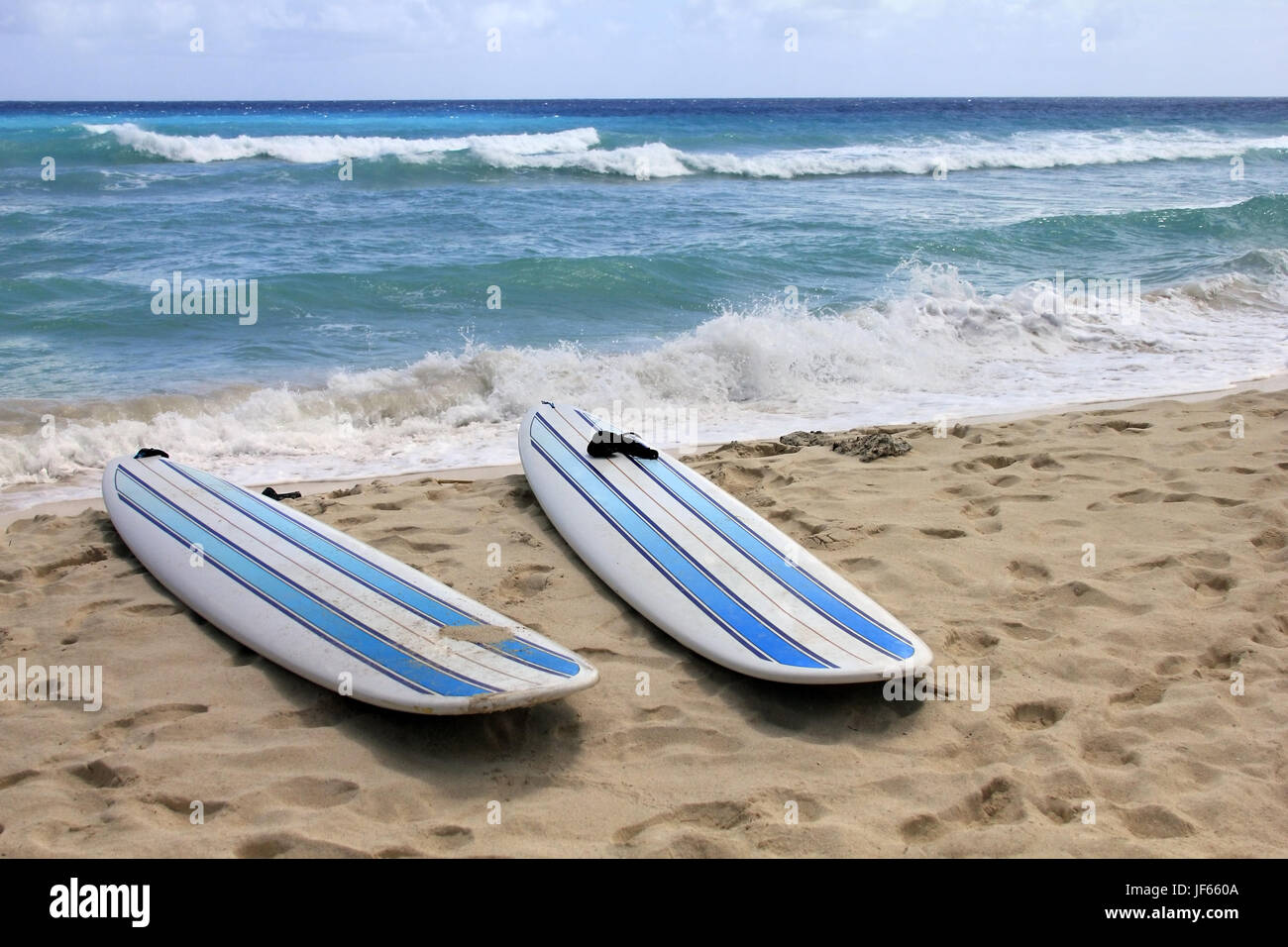 Surfboards at beach Stock Photo - Alamy